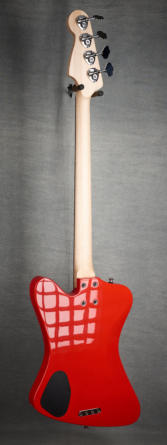 Thundercat-P Bass (inspired by John Entwistle ) Kasan Red – Feline Guitars